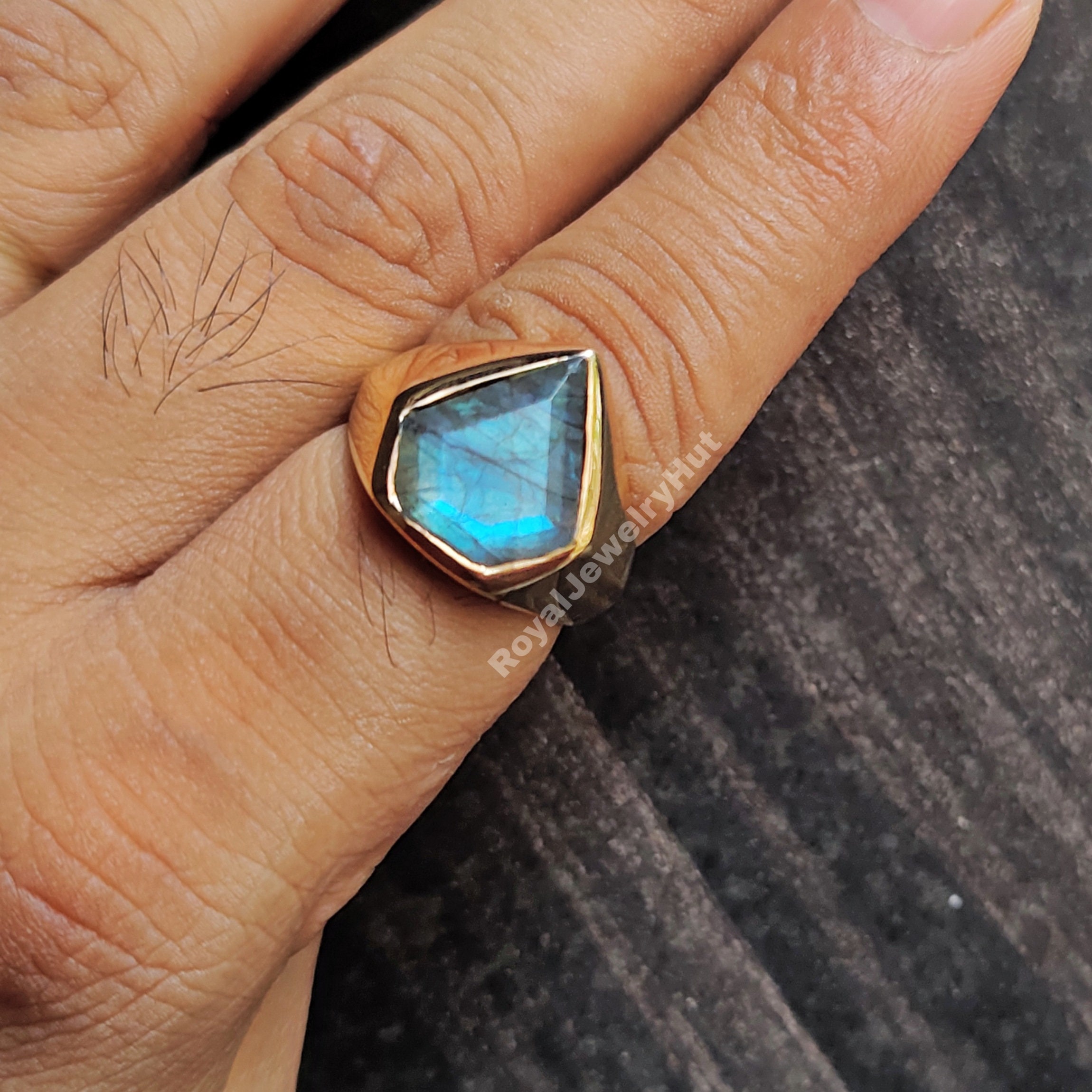 Labradorite Signet Ring Mens Ring Women Ring 925 Solid - Etsy
