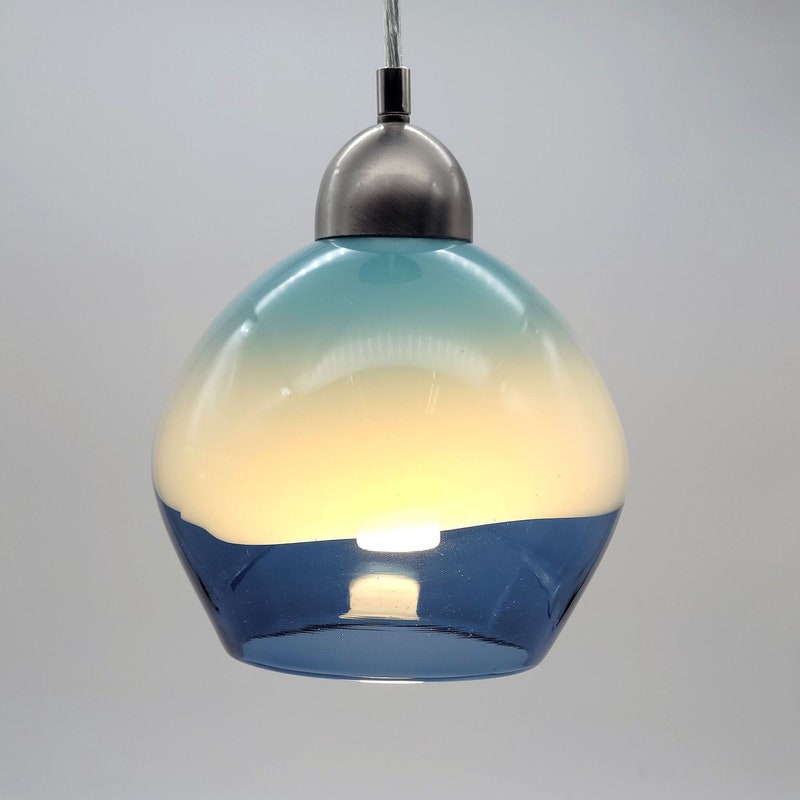 Blown Glass Pendant Light - Etsy