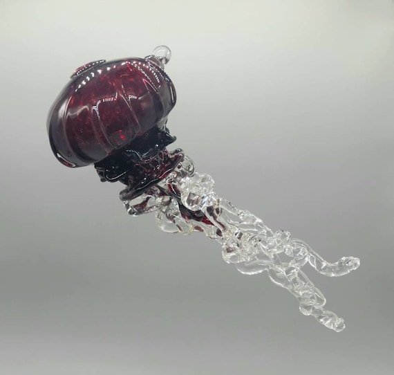 Drifter ruby / Hand Blown Glass - Etsy