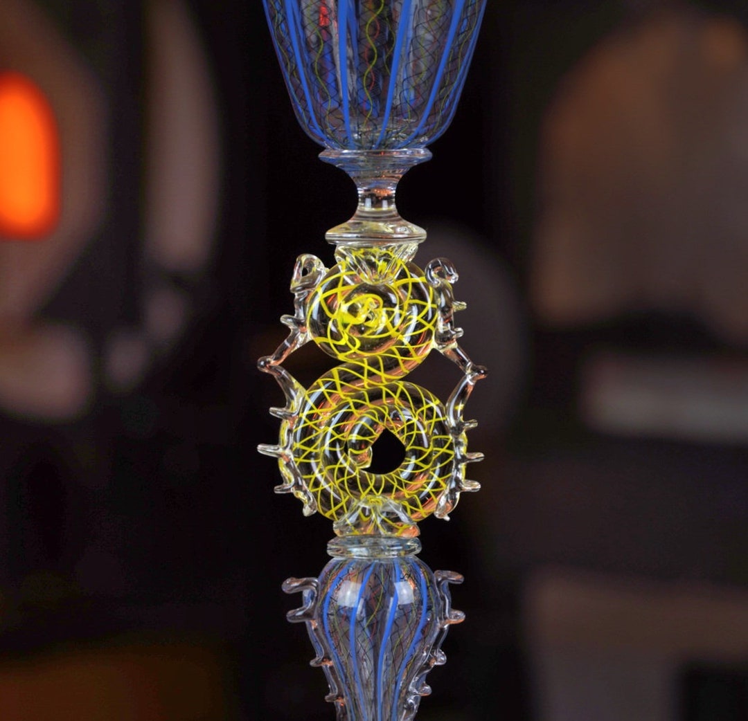 Jester Goblet // Hand Blown Glass - Etsy