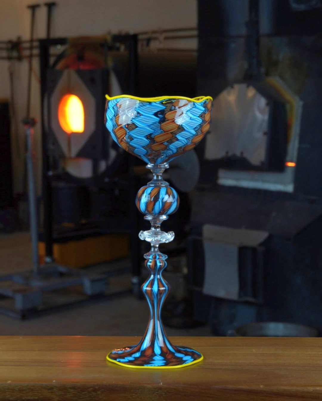 Jester Goblet // Hand Blown Glass - Etsy