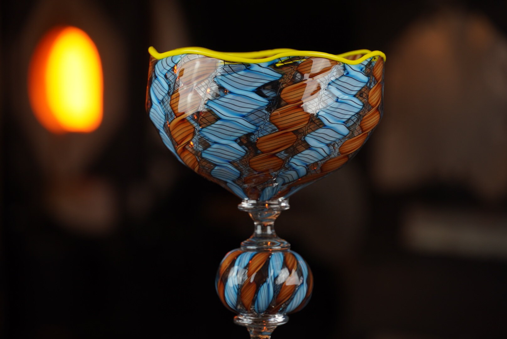 Jester Goblet // Hand Blown Glass - Etsy