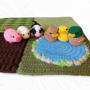 Crochet Farm 3-in-1 Bundle, Farm Mat, Animals, and Tractor DIGITAL ...