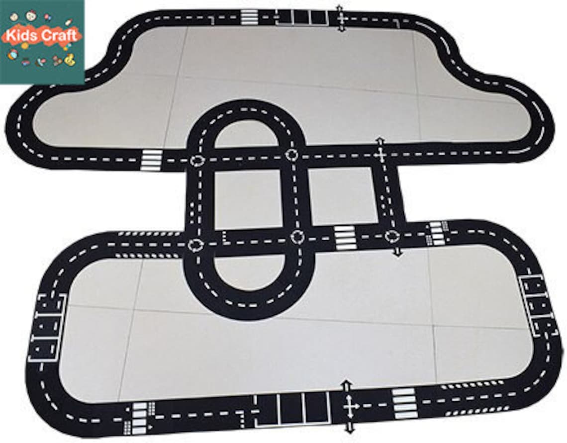 Children road building motorway /toy car traffic roadway/ | Etsy
