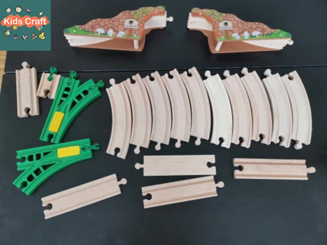 Wooden stacking toy/ Wooden road building motorway /toy car | Etsy