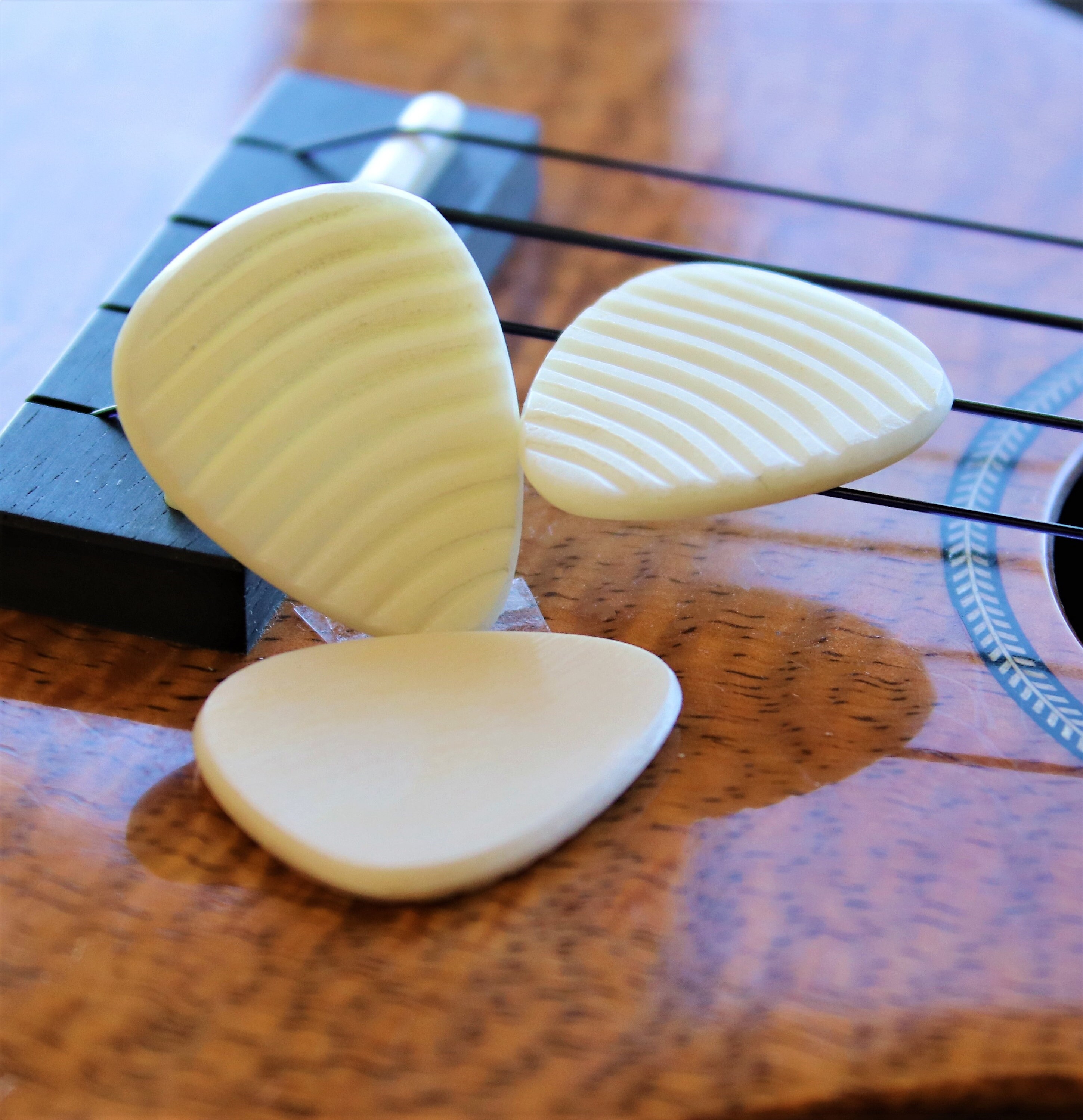 Dell Arte DA-1069 Bone Guitar Pick Set of 3 Picks - Etsy