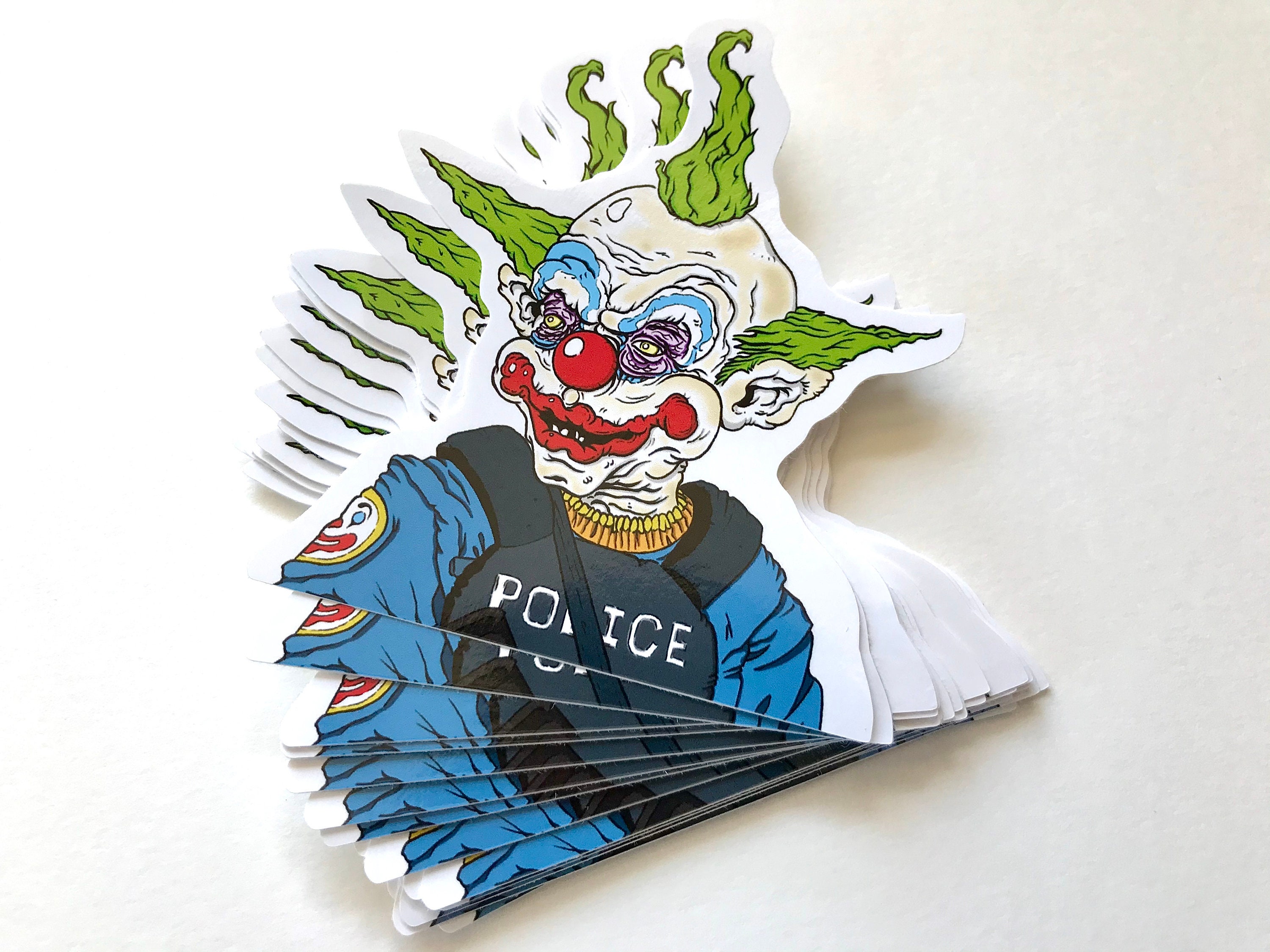 Shorty the Police Klown Vinyl Sticker - Creepy Clown Art, 2021 - Etsy