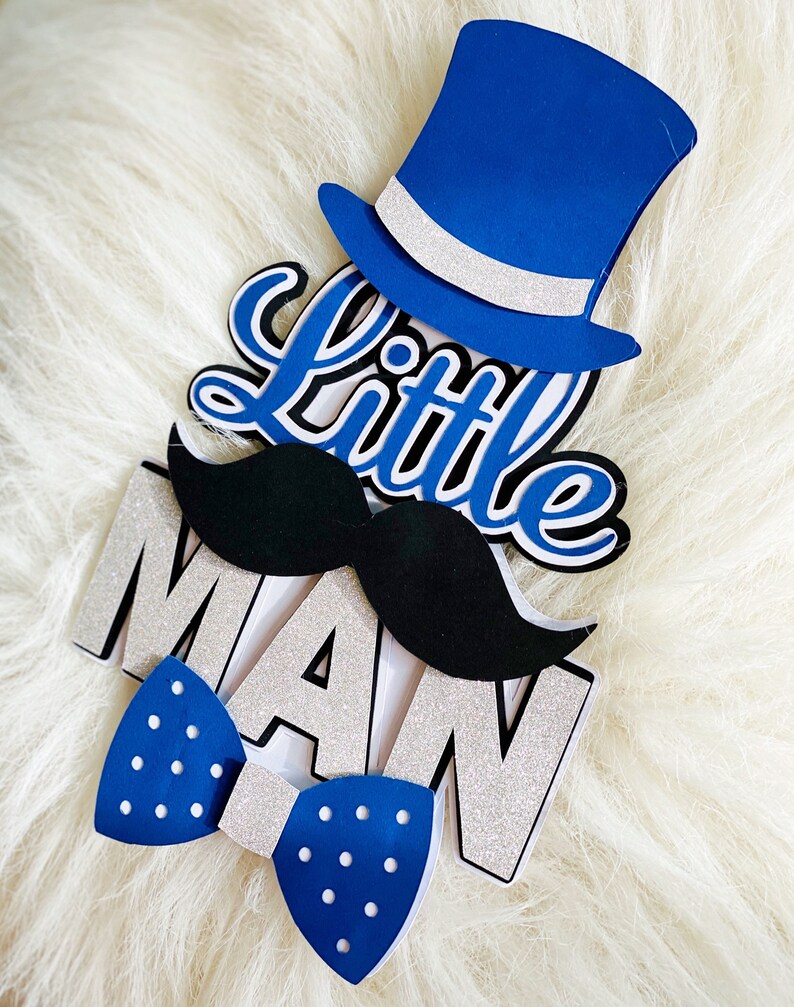 Little Man, Little Man Cake Topper, Boy Birthday, Boy Cake Topper, Baby ...