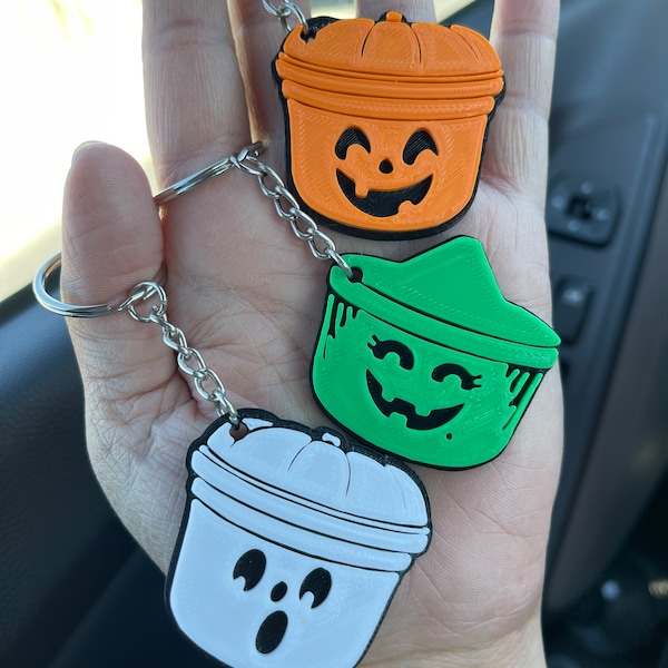 Halloween Bucket Keychain - Etsy