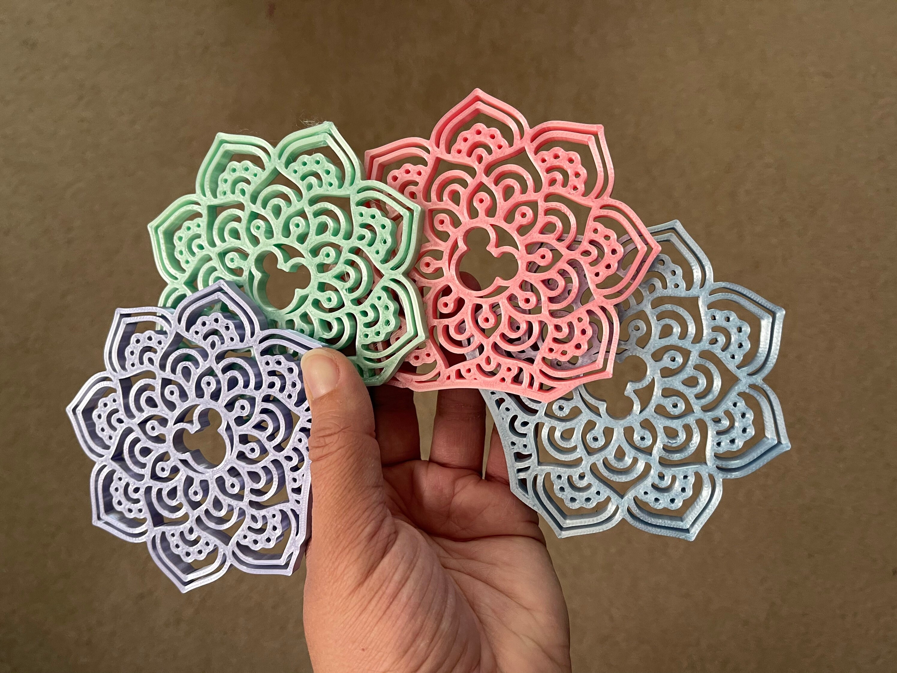 Hidden Mickey Mandala 3D Printed Ears - Etsy