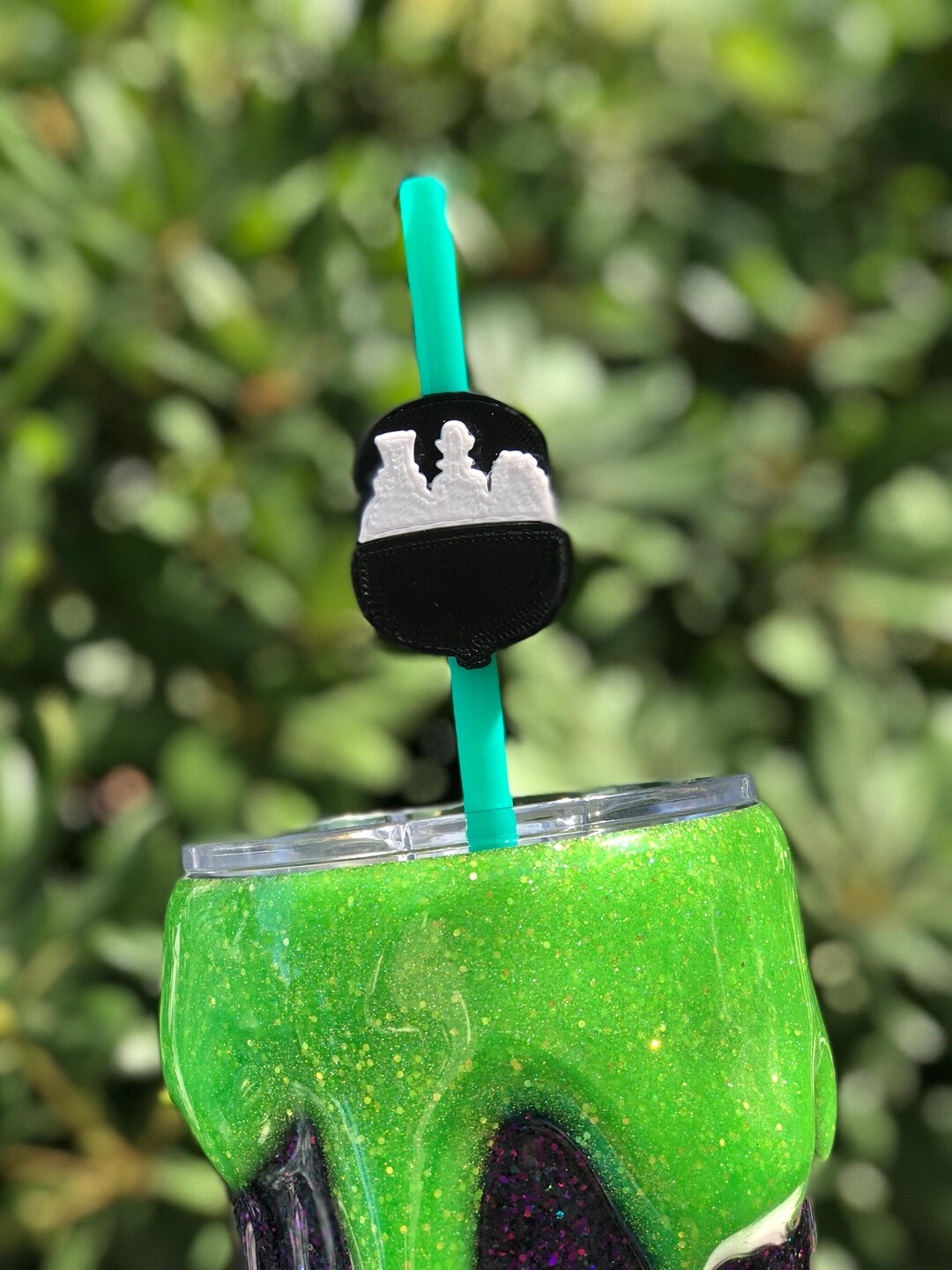 Disney Haunted Mansion Hitchhiking Ghosts Magical Straw Topper Straw ...