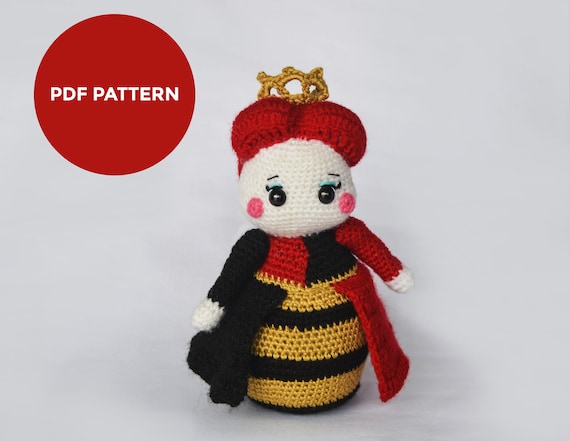 Easy Queen Crochet Pattern Red Queen Amigurumi Doll Tutorial - Etsy