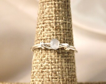 Baby Blue Wire Ring - Etsy