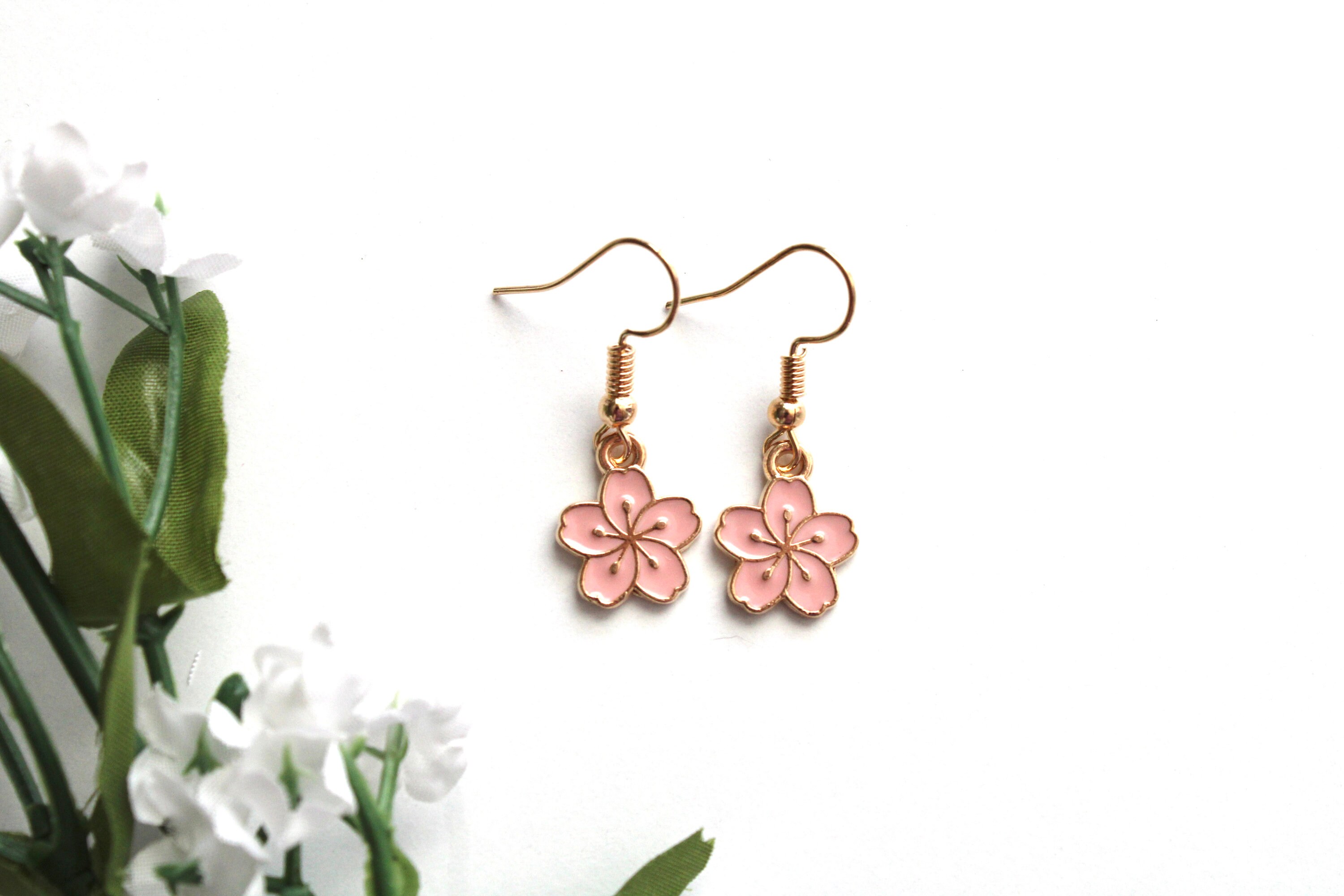 Colorful flower earrings colored enamel flower earrings | Etsy