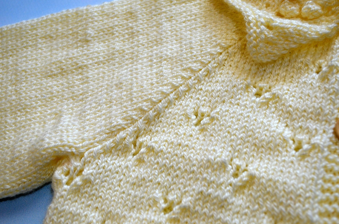 Primrose Cardigan, Knitting Pattern, 5 Sizes (6M, 12/18M, 3/4T, 6/8Y, 9 ...