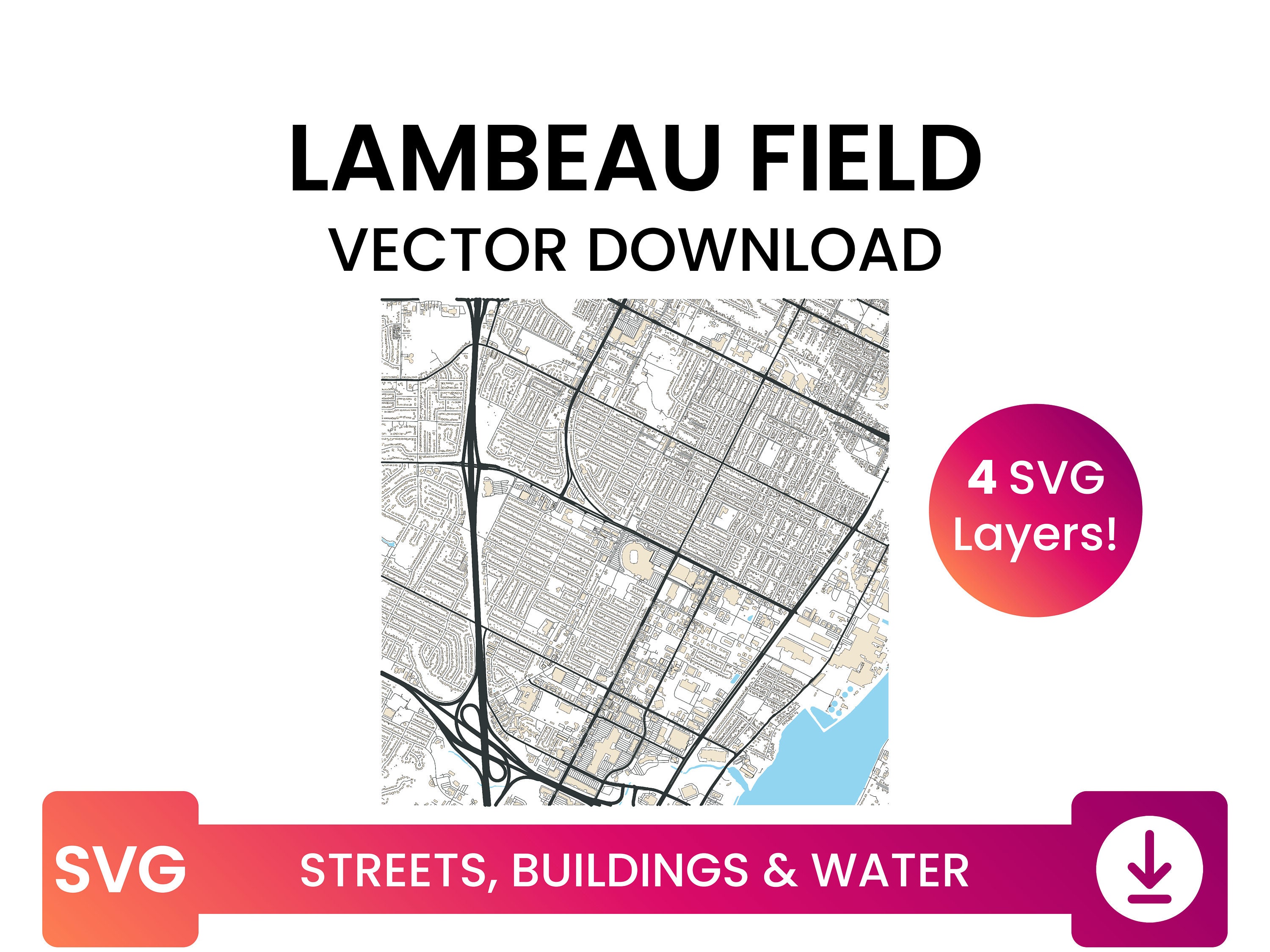 Detailed Map Of Lambeau Field