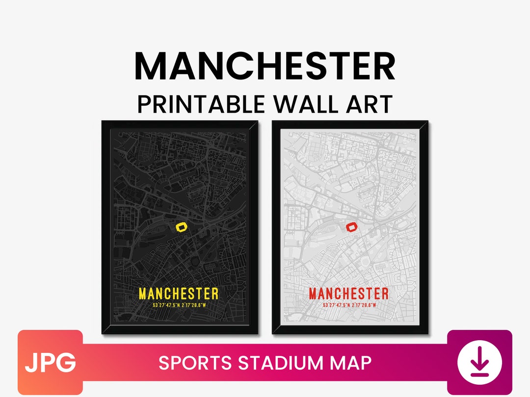 Manchester Stadium Poster | Printable Wall Art - Etsy