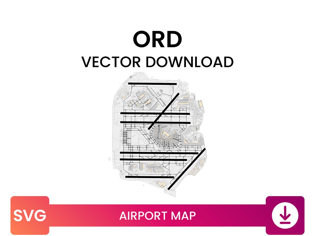 Airport Map of ORD Chicago O'hare International Airport | Airport ...