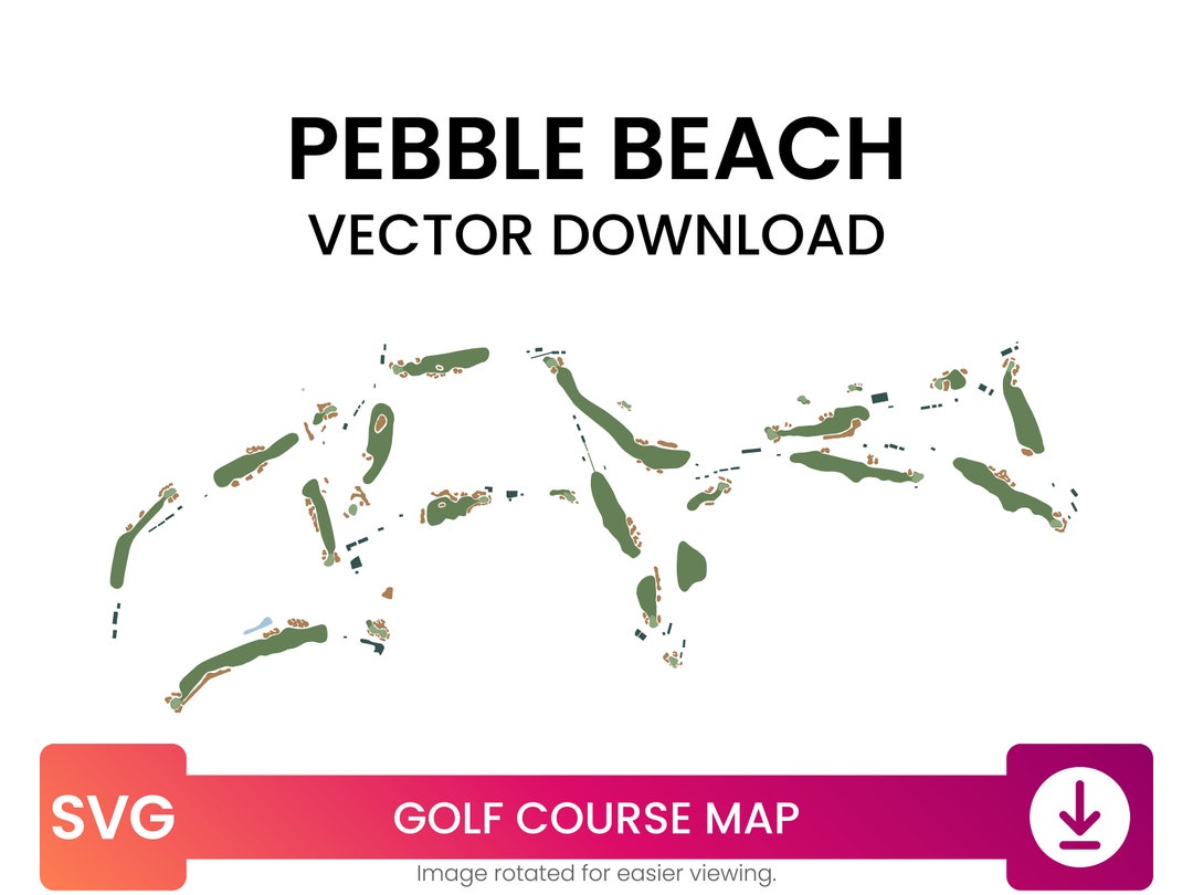 Golf Course Map of Pebble Beach Golf Links, California, United States ...