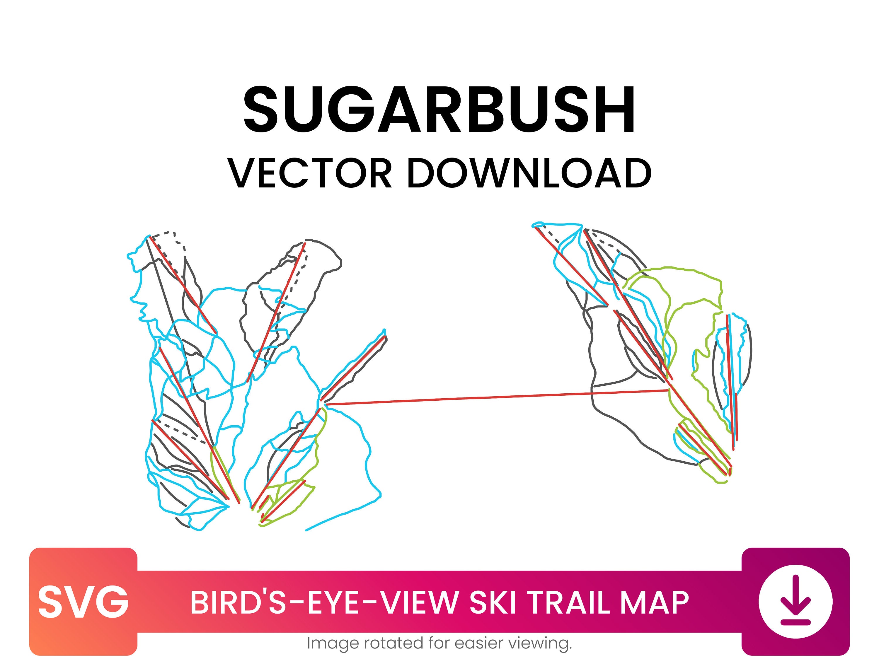 Ski Trail Map of Sugarbush Resort, Vermont, United States | Ski Map ...