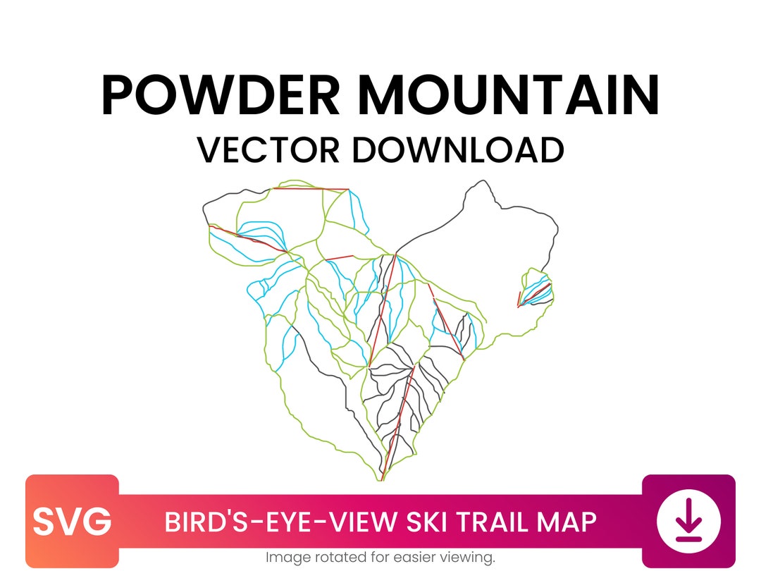 Ski Trail Map of Powder Mountain, Utah, United States | Ski Map Multi ...