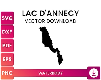 Lake Gaston Map Shape Instant Download EPS SVG DXF Gaston Lake - Etsy