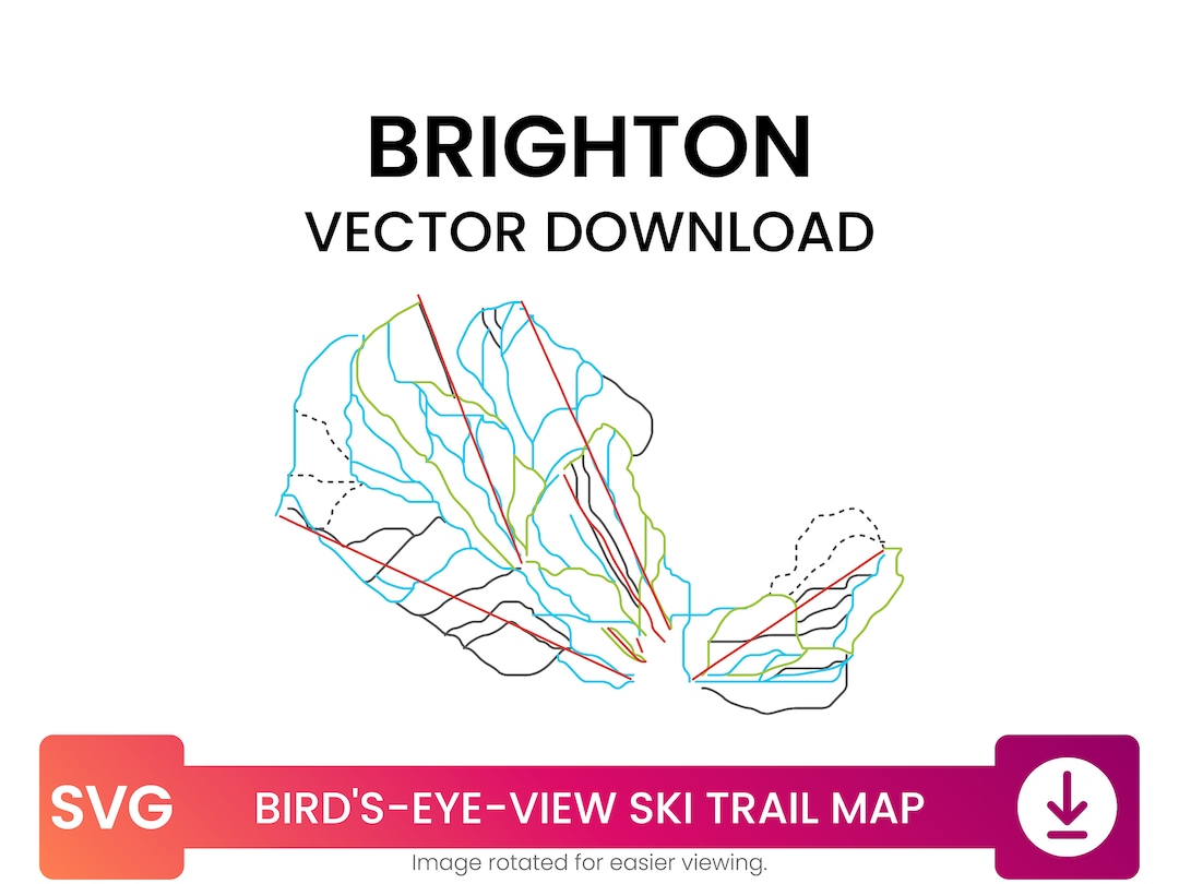 Ski Trail Map of Brighton Resort, Utah, United States | Ski Map Multi ...