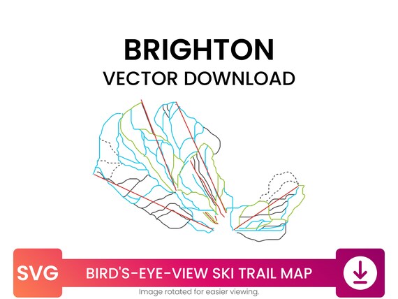 Ski Trail Map of Brighton Resort Utah United States Ski | Etsy