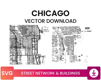 Chicago Map Svg - Etsy