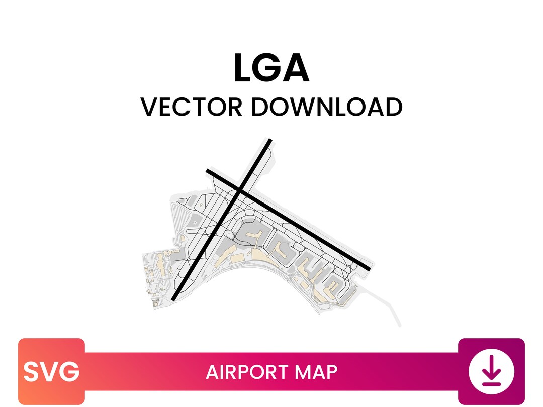 Airport Map of LGA Laguardia Airport | Airport Diagram Map Multi-layer ...