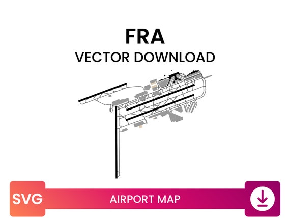 Airport Map of FRA Frankfurt Airport Airport Diagram Map | Etsy