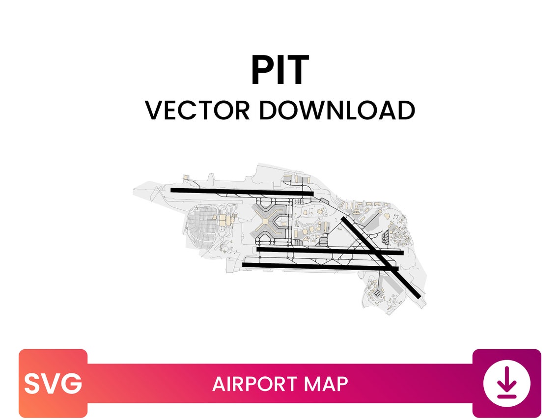 Airport Map of PIT Pittsburgh International Airport | Airport Diagram ...