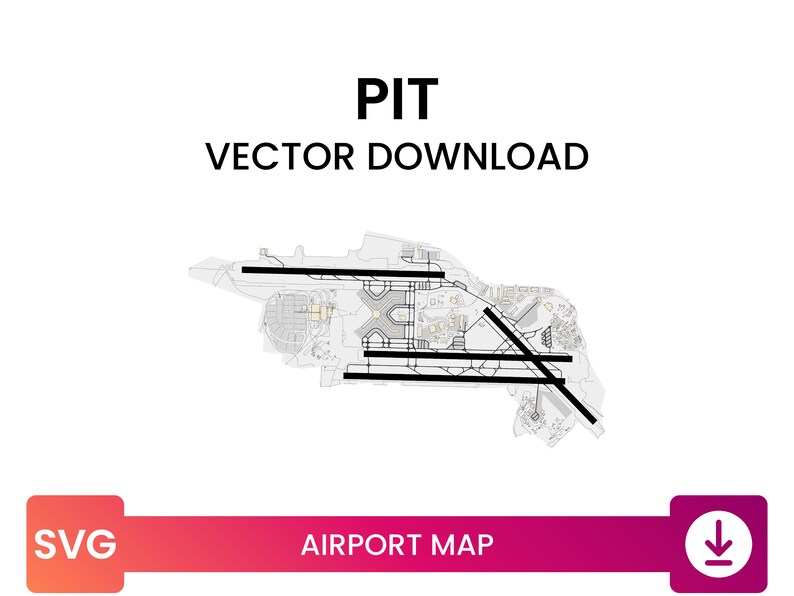 Airport Map of PIT Pittsburgh International Airport | Airport Diagram ...