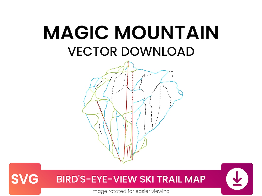 Ski Trail Map of Magic Mountain Ski Area, Vermont, United States | Ski ...