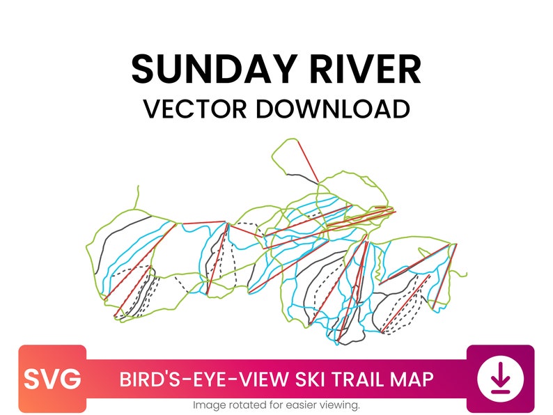 Ski Trail Map of Sunday River, Maine, United States | Ski Map Multi ...
