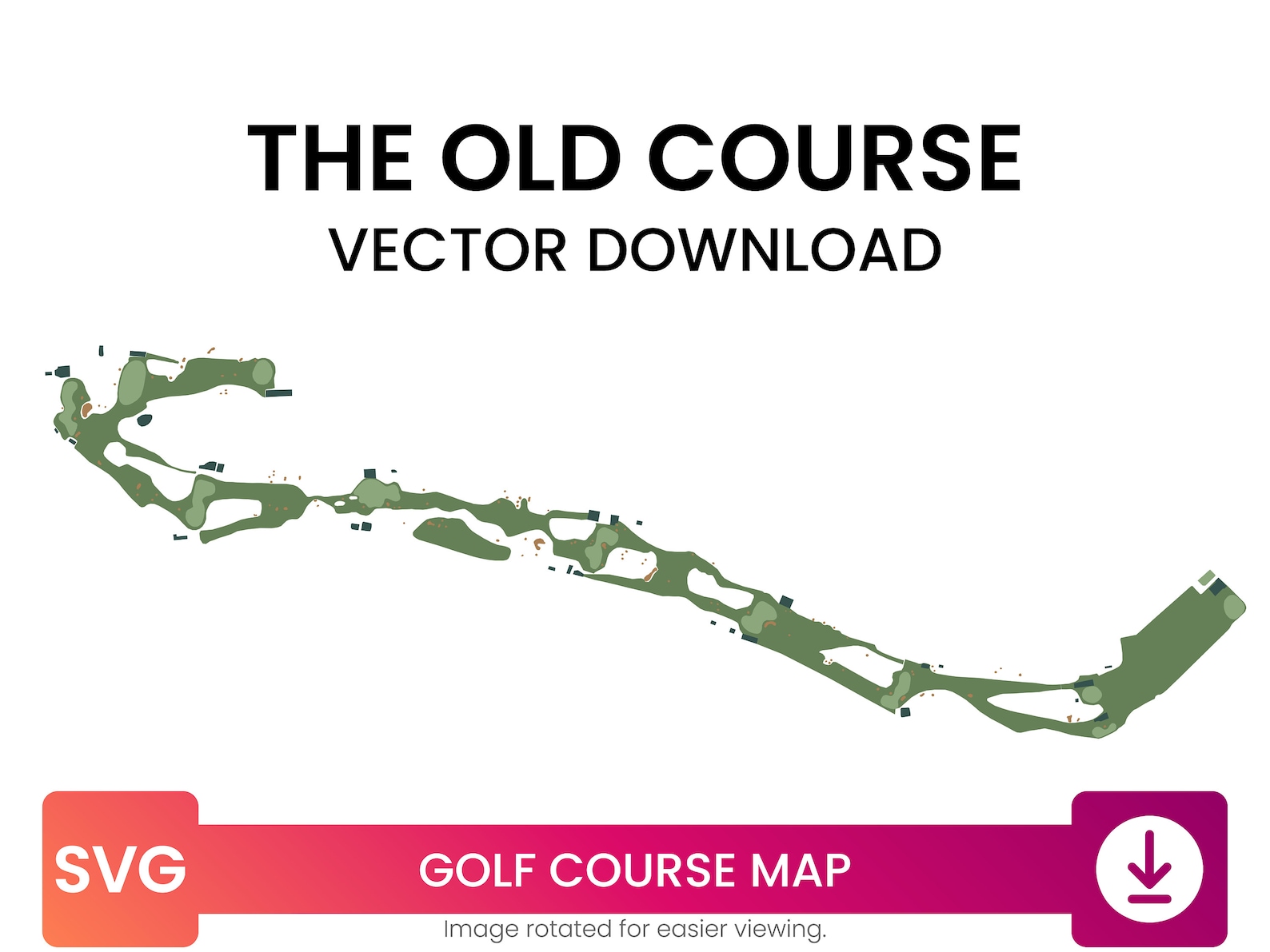 Golf Course Map of the Old Course, St. Andrews, Scotland | Golf Map ...