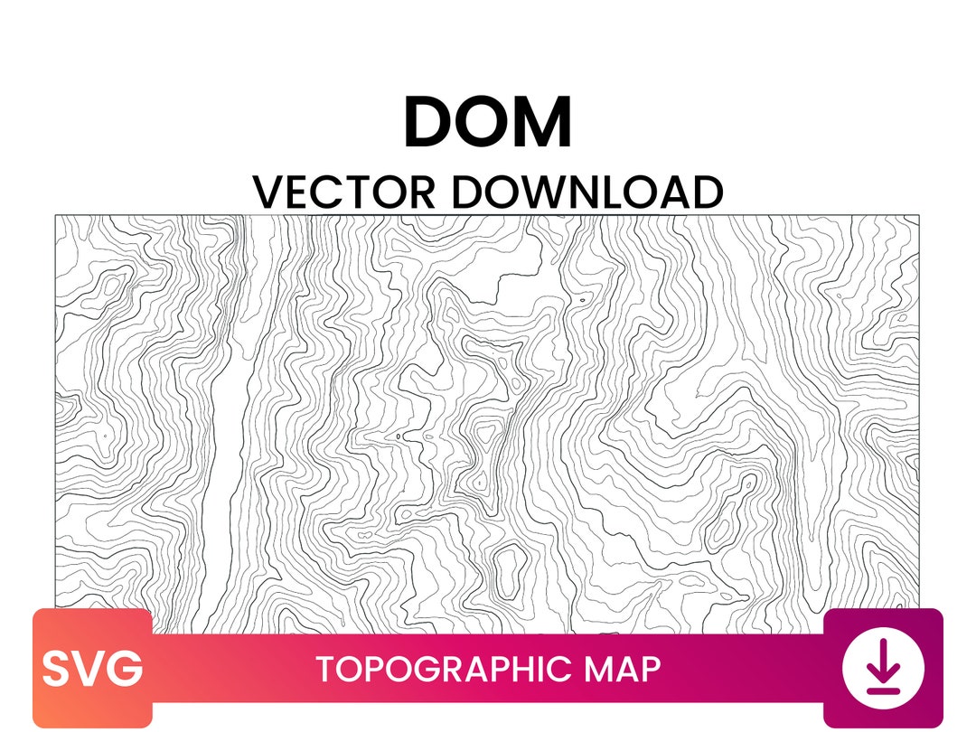 Topographic Map of Dom, Switzerland | Contour Line Map Multi-layer SVG ...
