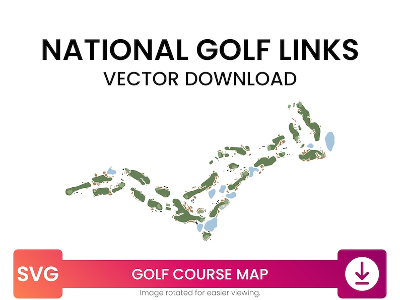Golf Course Map of National Golf Links of America, Southampton, New ...