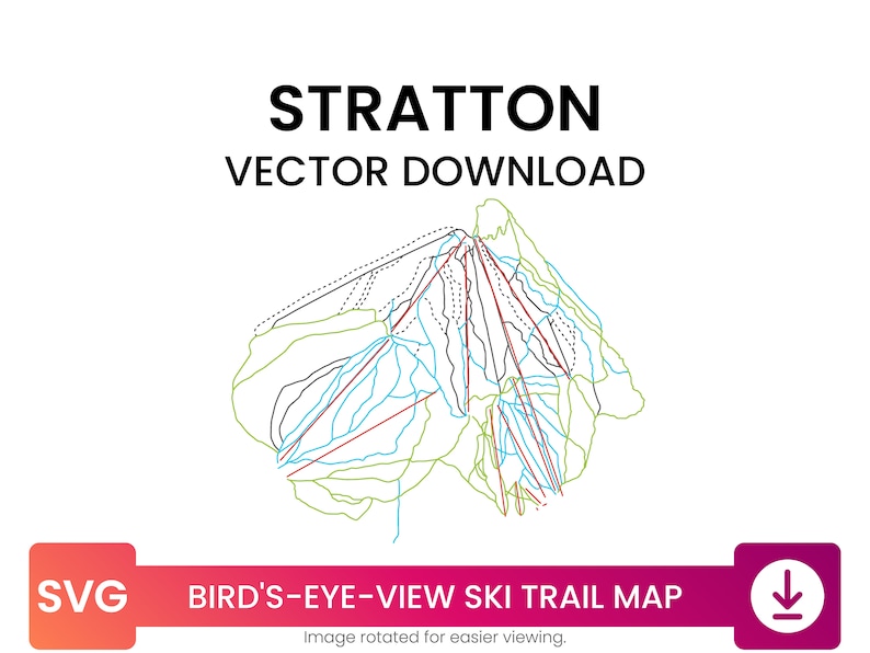 Ski Trail Map of Stratton Mountain Resort, Vermont, United States | Ski ...