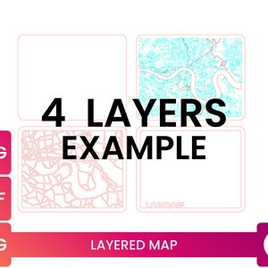 Custom Layered 3D Map of a City or Town of Your Choice | City Street ...