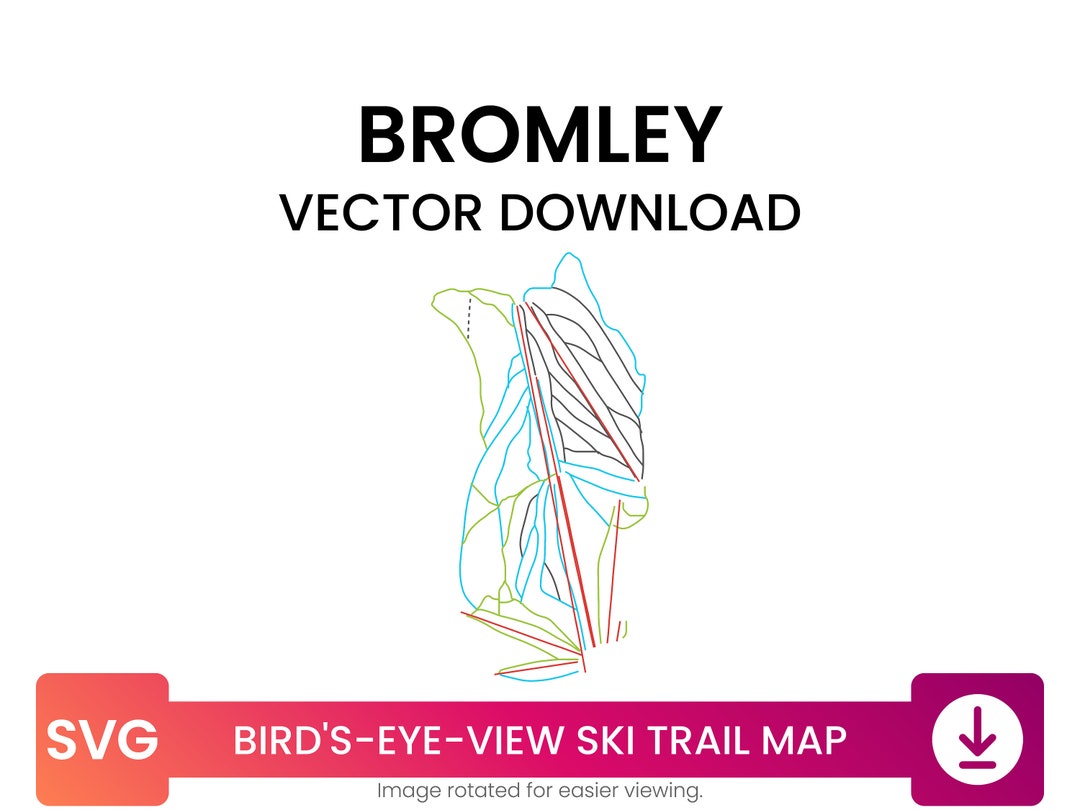 Ski Trail Map of Bromley Mountain, Vermont, United States | Ski Map ...
