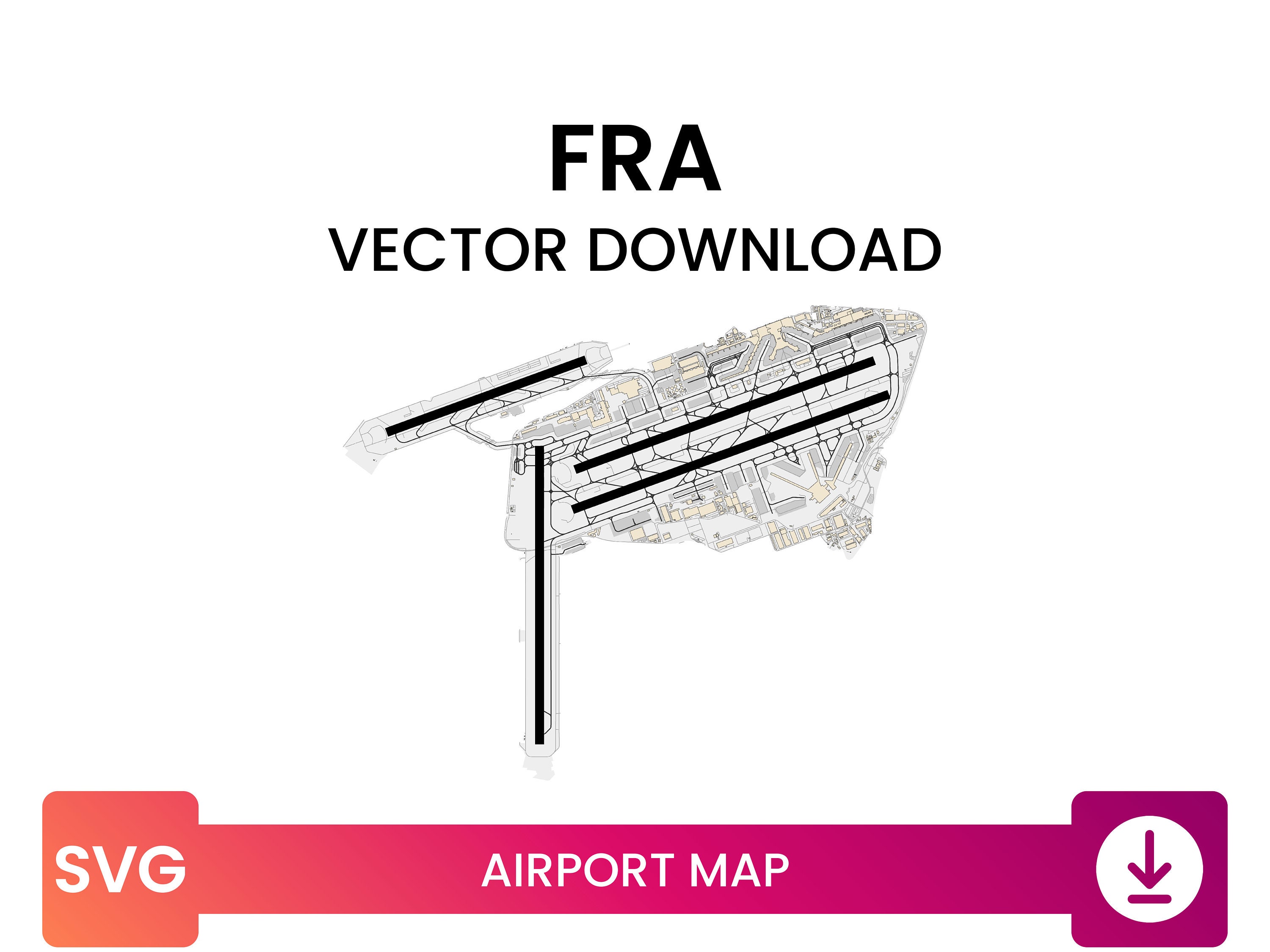 Airport Map of FRA Frankfurt Airport | Airport Diagram Map Multi-layer ...