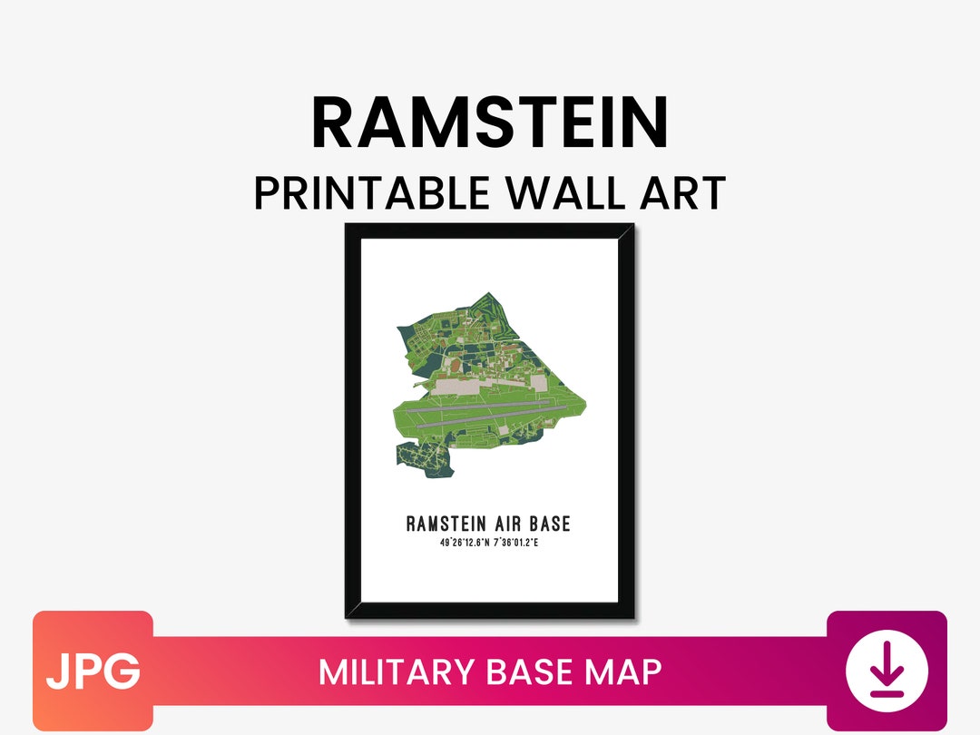 Ramstein Air Base Map Poster Printable Wall Art - Etsy UK