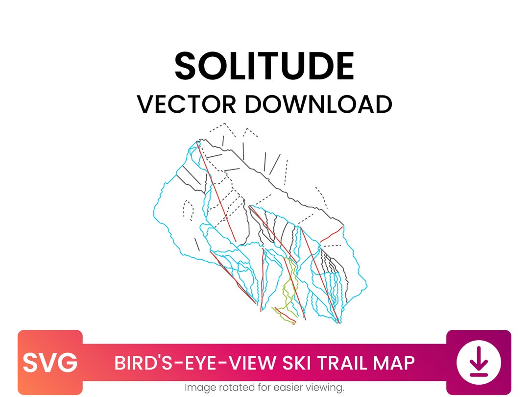 Ski Trail Map of Solitude Mountain Resort, Utah, United States | Ski ...