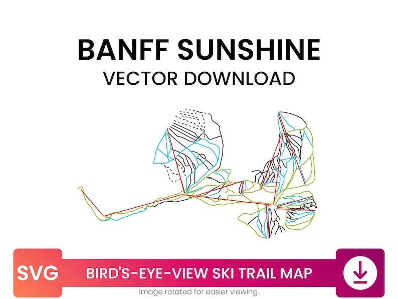 Ski Trail Map of Banff Sunshine Village, Alberta, Canada | Ski Map ...