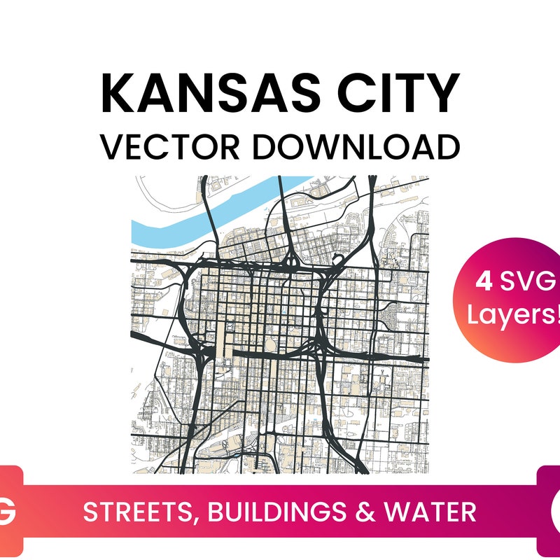 Kansas City Vector - Etsy