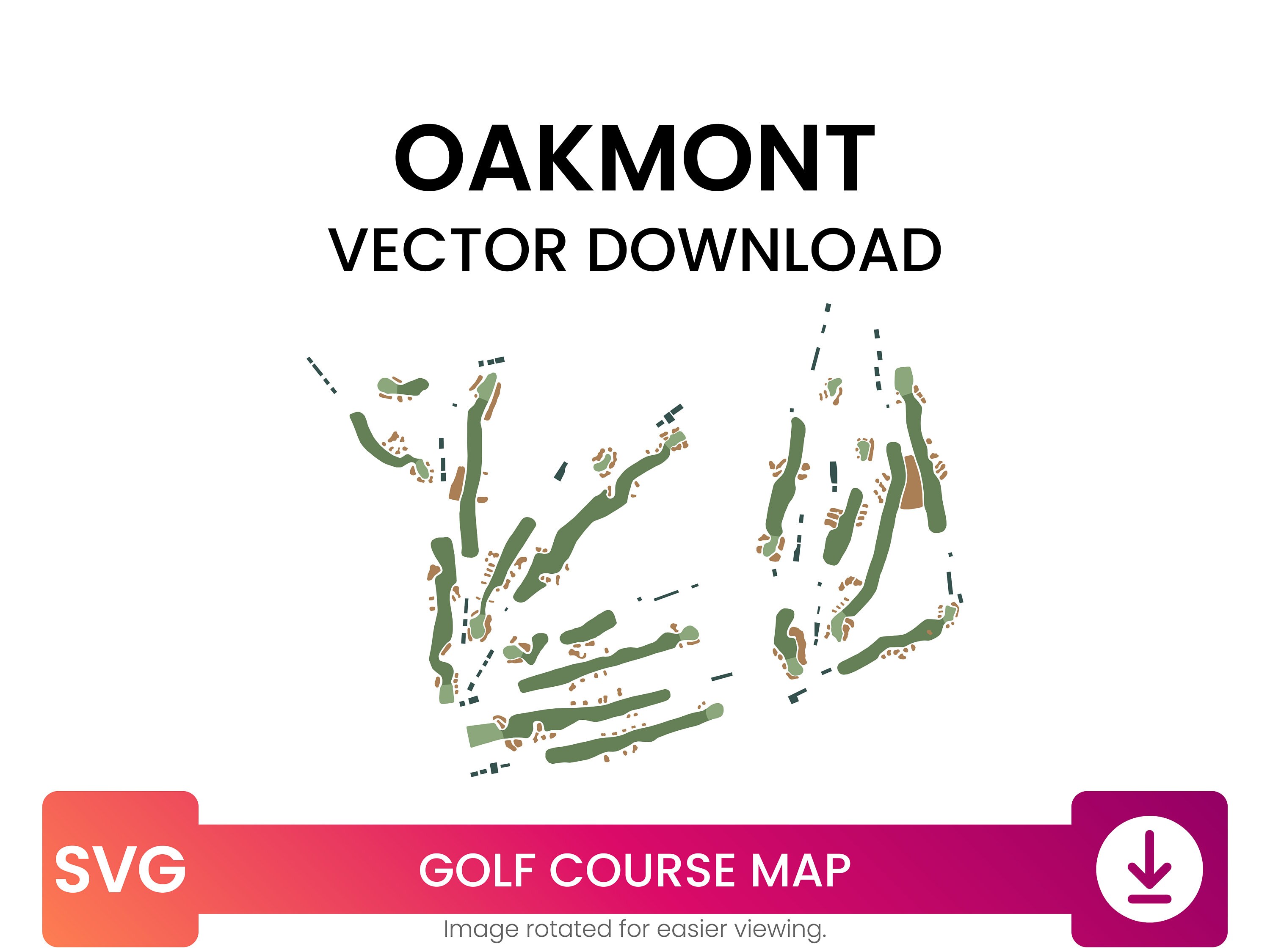 Golf Course Map of Oakmont Country Club, Pennsylvania, United States ...