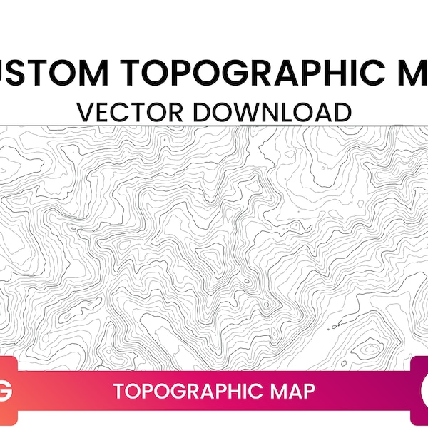 Contour Map Etsy