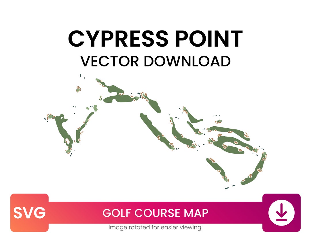 Golf Course Map of Cypress Point Club, Pebble Beach, California, United ...