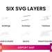 Airport Map of MUC Munich Airport | Airport Diagram Map Multi-layer SVG ...